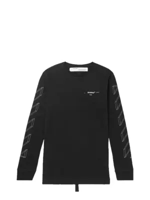 Off-White 3d Marker Diag Long Sleeve T-shirt - Black/white