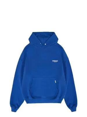 REPRESENT Owner's Club Oversized Hoodie - Cobalt Blue/white