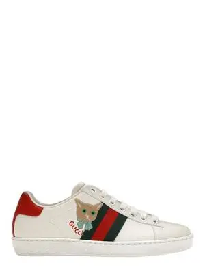 Gucci Ace Cat Sneakers Ivory/multi