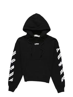 Off-White Airport Tape Arrows Diag Over Hoodie - Black