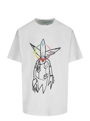 Off-White Off X Futura Oversized Fit Alien T-shirt - White