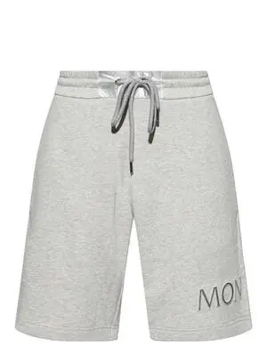 Moncler Logo Embroidered Drawstring Shorts - Grey