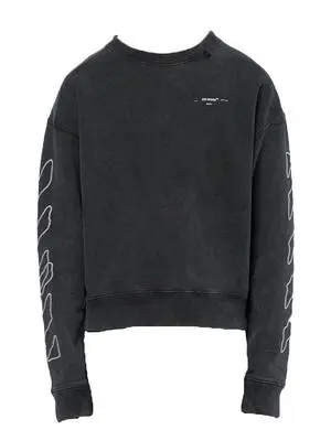Off-White Abstract Arrows Embroidered Sweatshirt - Black/white
