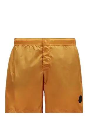 Moncler Logo Swim Shorts - Orange
