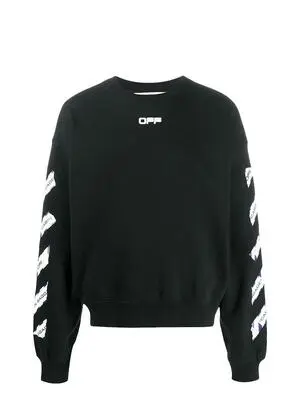 Off-White Airport Tape Arrows Diag Sweatshirt - Black