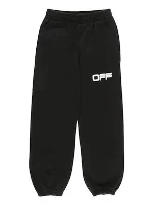 Off-White Airport Tape Short Sweatpants - Black/beige