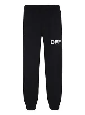 Off-White Airport Tape Long Sweatpants - Black/beige