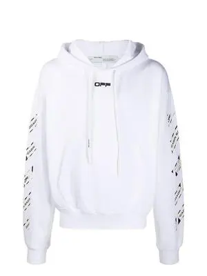 Off-White Airport Tape Arrows Diag Hoodie - White