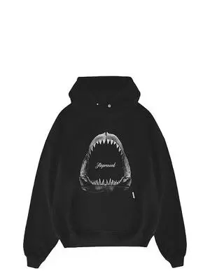 REPRESENT Shark Jaws Hoodie - Off Black