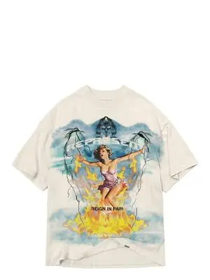 REPRESENT Spirit Reaper Reign In Pain T-shirt - Vintage White