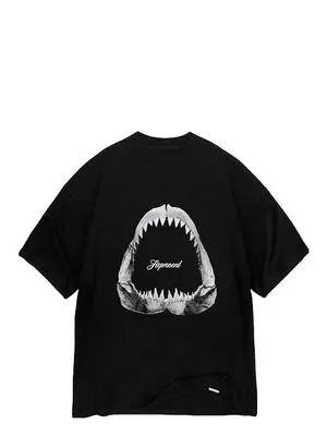 REPRESENT Shark Jaws T-shirt - Off Black