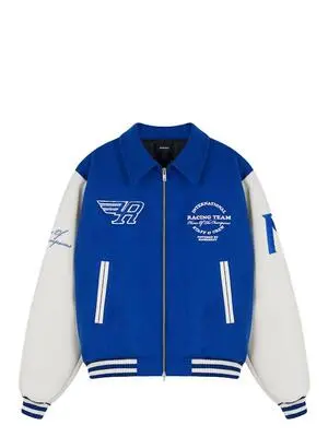 REPRESENT Racing Team Varsity Jacket - Cobalt Blue