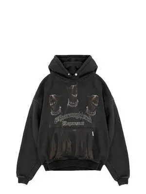 REPRESENT Thoroughbred Oversized Hoodie - Vintage Black