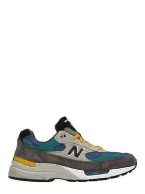 NEW BALANCE 992 Colorblock Sneakers Tan/teal/grey