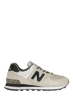NEW BALANCE 574 Leopard Print Sneakers - Grey/black