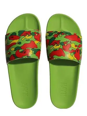 A BATHING APE Hayn Slide Sta Camo - Green/red/yellow