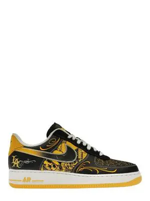 Nike Force 1 Low Mr. Cartoon Livestrongin Sneakers - Black/varsity Maize White