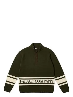 PALACE X C.p. Company Funnel Neck Knit - Olive