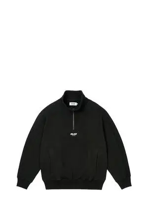 PALACE Waffle On 1/4 Zip - Black