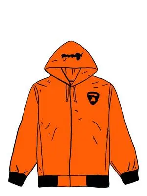Supreme Automobili Lamborghini Hooded Work Jacket - Orange