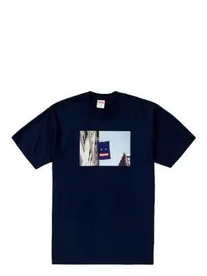 Supreme Banner Tee Shirt - Navy Blue