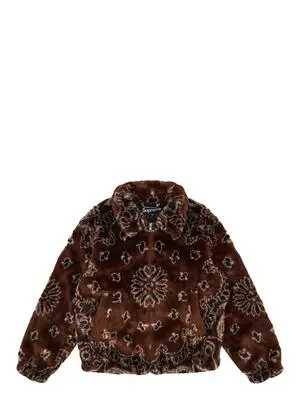 Supreme Bandana Faux Fur Bomber Jacket - Brown