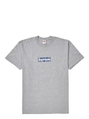 Supreme Bandana Box Logo Tee Shirt Heather Grey