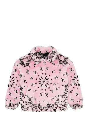 Supreme Bandana Faux Fur Bomber Jacket - Pink