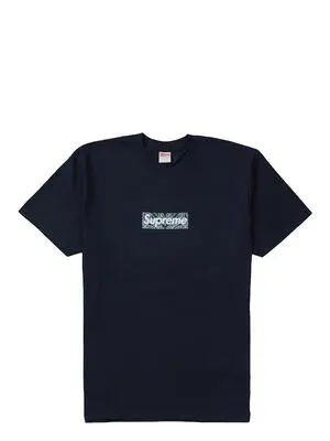 Supreme Bandana Box Logo Tee Shirt Navy Blue