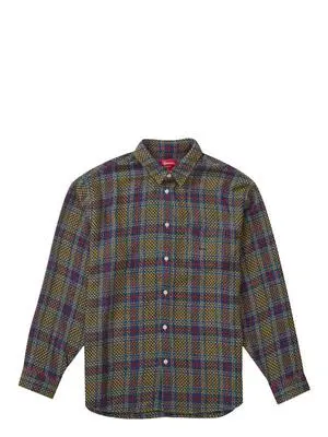 Supreme Basket Weave Plaid Shirt - Yellow