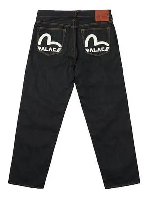 PALACE X Evisu 2008 Classic Seagull Denim Jeans - Indigo Raw