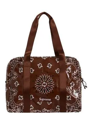 Supreme Bandana Tarp Small Duffle Bag - Brown