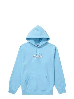 Supreme Bandana Box Logo Hooded Sweatshirt Light Blue