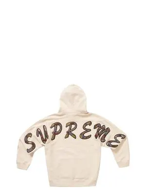 Supreme Beaded Hooded Sweatshirt Natural