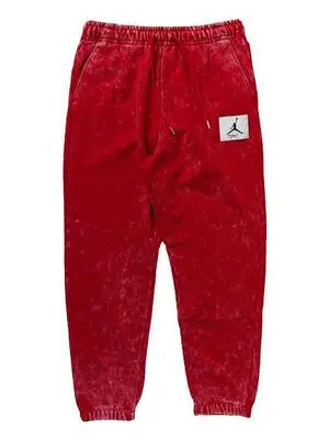 Nike Air Jordan Washed Fleece Essential Statement Sweatpants - Red