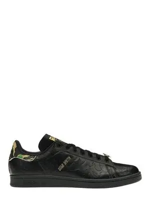 Adidas Stan Smith Bape 30th Anniversary Sneakers - Core Black/gold Metallic