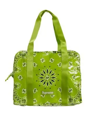 Supreme Bandana Tarp Small Duffle Bag - Bright Green