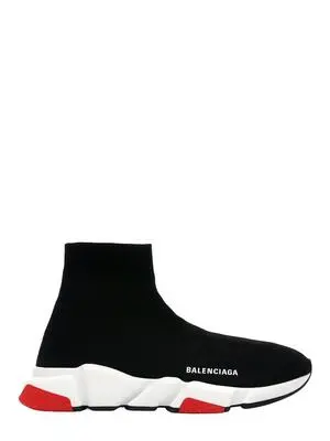 Balenciaga Speed Trainer High-top Sneakers - Black/red