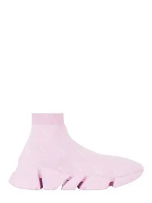 Balenciaga Speed 2.0 Recycled Knit Sneakers - Pink/white