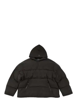 Balenciaga Sporty B Pullover Puffer Jacket - Black