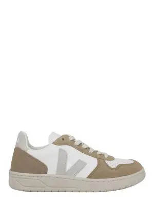 VEJA V-10 Lace Up Sneakers - Extra White/natural/sahara