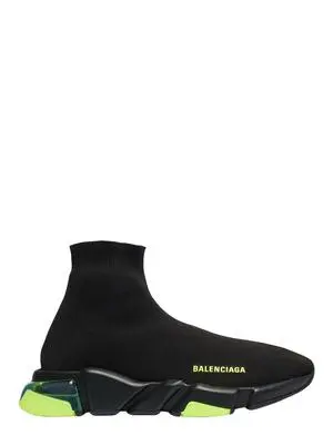 Balenciaga Speed Clear Sole Sneakers - Black/yellow