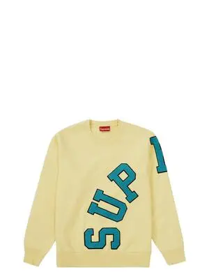 Supreme Big Arc Crewneck Sweatshirt Light Yellow