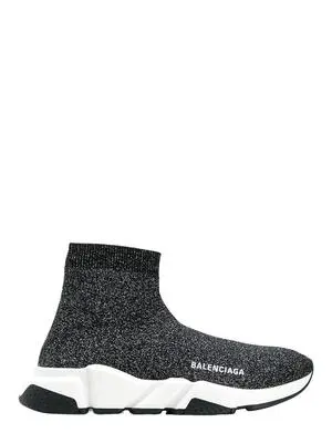 Balenciaga Speed Mid Lurex Knit Trainers - Grey