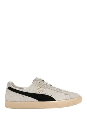 PUMA Clyde Hairy Suede Sneakers - Sedate Grey/cashew