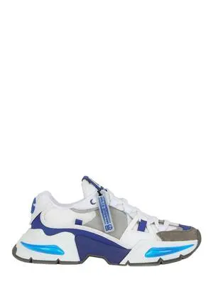 Dolce & Gabbana Airmaster Mixed-material Sneakers - White/grey/blue