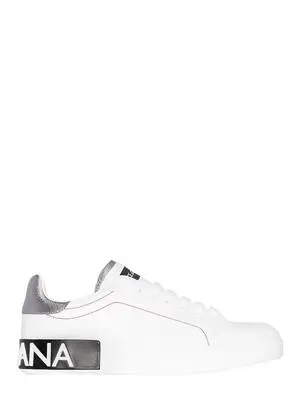 Dolce & Gabbana Dolce & Gabbana Portofino Metallic Sneakers White/black/grey