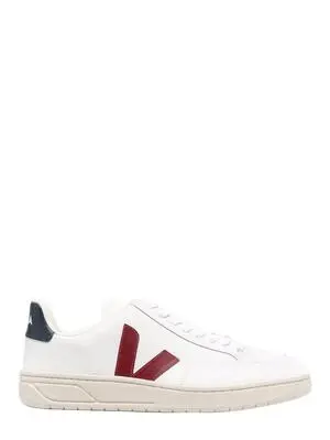 VEJA V-12 Leather Sneakers - White/marsala/nautica