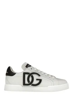 Dolce & Gabbana Portofino Lace-up Sneakers - Black/white