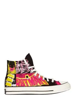 CONVERSE Chuck Taylor All Star 70 Hi Batman 80th Anniversary Sneakers - Black/hot Pink/egret